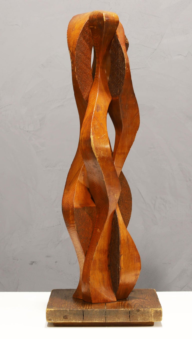 Large Wooden Ribbon Sculpture For Sale at 1stDibs