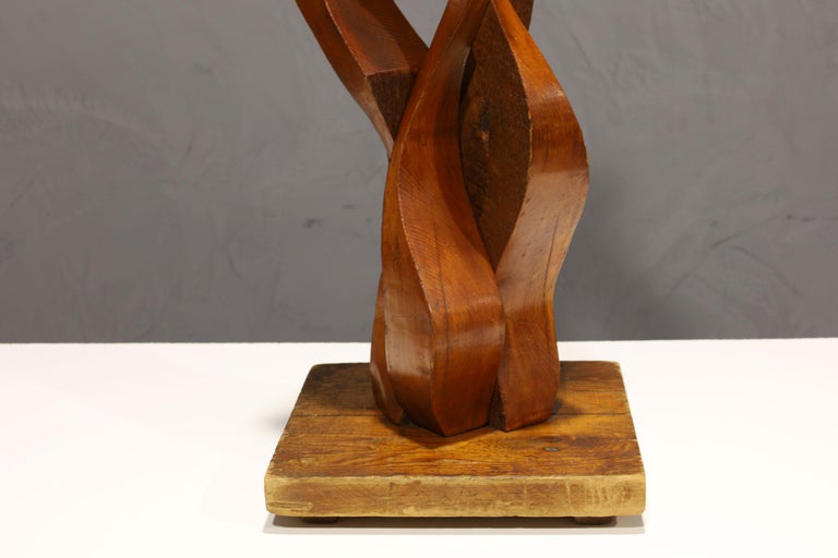 Large Wooden Ribbon Sculpture For Sale at 1stDibs