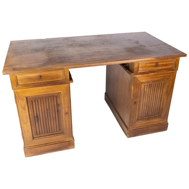 Large Writing Desk of Light Mahogany, in Great Antique Condition from ...