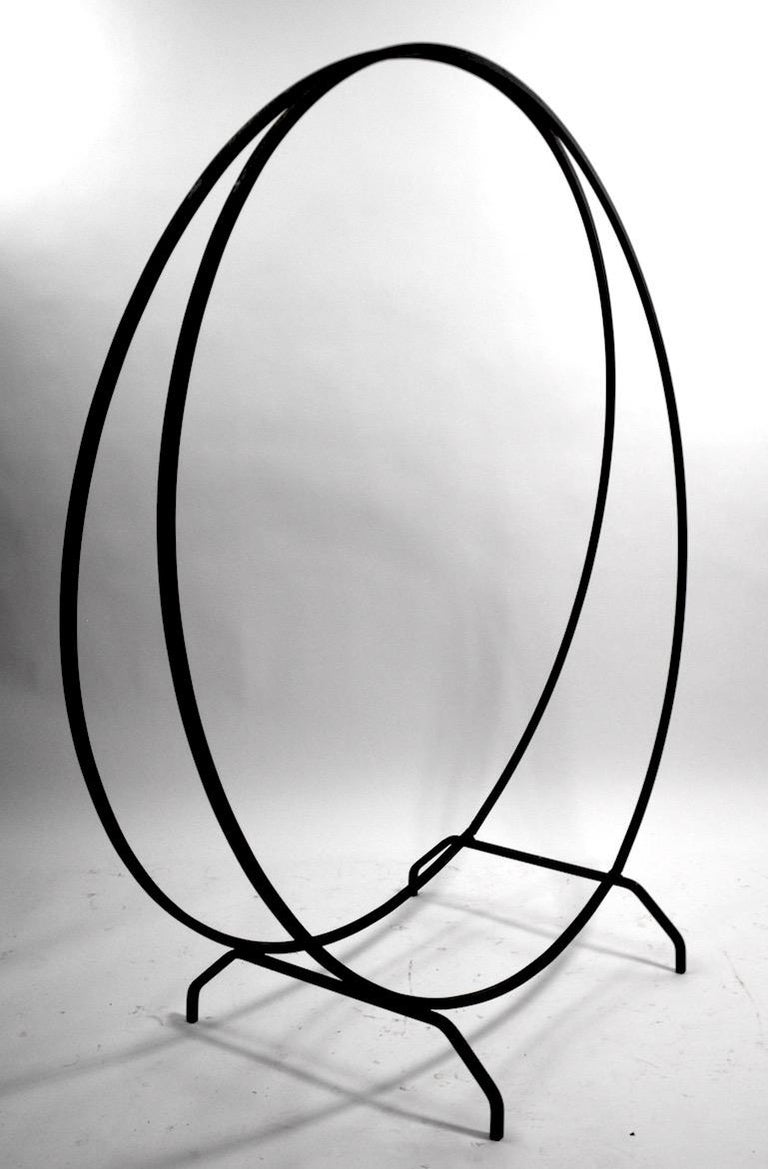 Large Wrought Iron Circular Log Holder at 1stDibs