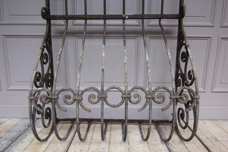 Large Wrought Iron Window Grilles, Set of 2 at 1stDibs
