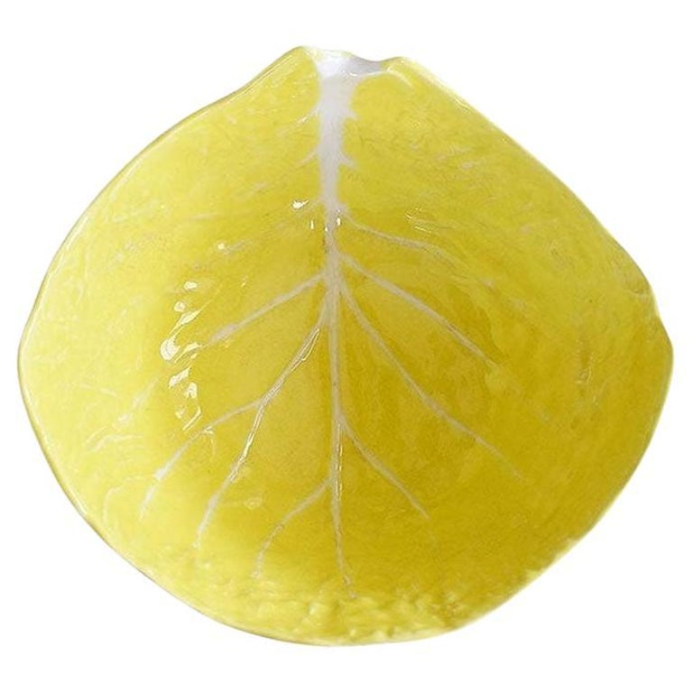 Large Yellow Ceramic Portuguese Lettuceware Serving Bowl After Dodie ...