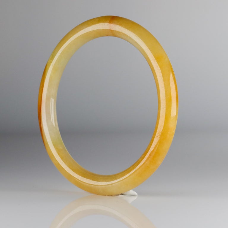 Large Yellow Jade Bangle Certified Untreated at 1stDibs | jade bangle ...