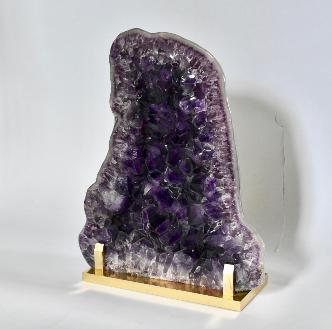 Larger Amethyst Geode Cluster Sculpture at 1stDibs | large geode sculpture