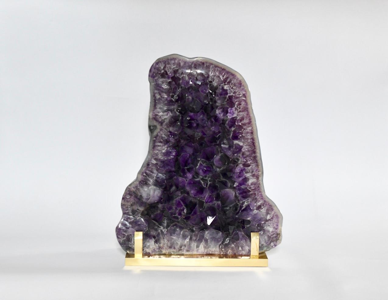 Larger Amethyst Geode Cluster Sculpture at 1stDibs | large geode sculpture
