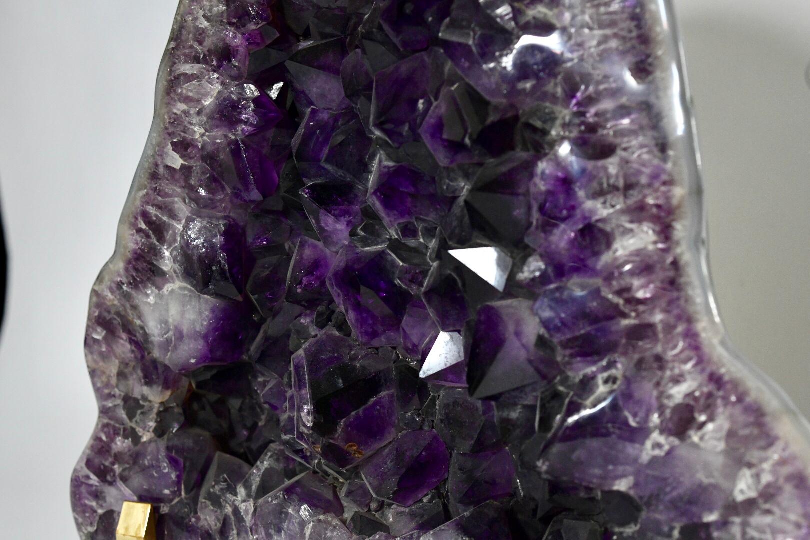 Larger Amethyst Geode Cluster Sculpture at 1stDibs | large geode sculpture