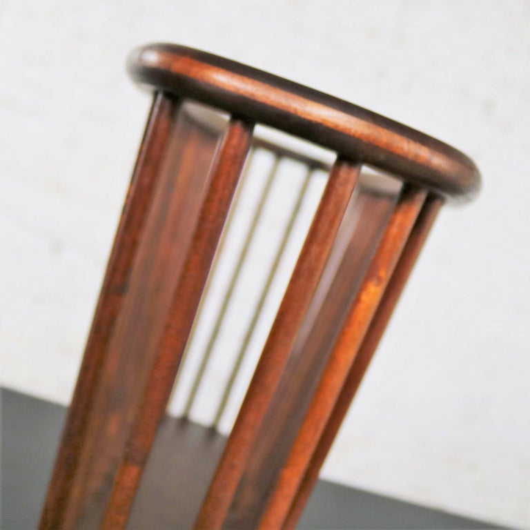 Larger Walnut Oval Magazine Rack Attribute to Arthur Umanoff for ...
