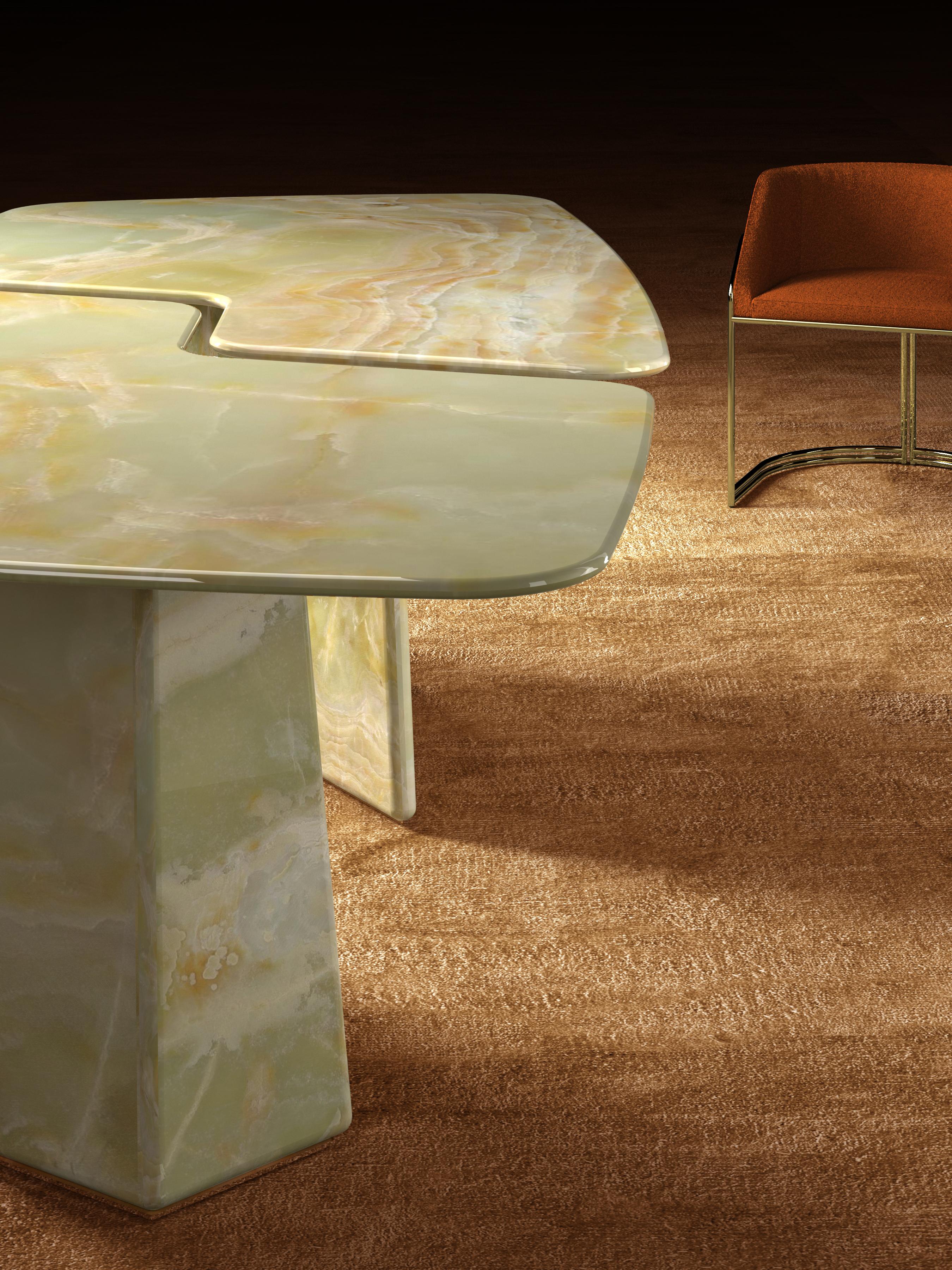 L'Armando Dining Table Green Onyx at 1stDibs | green onyx table, onyx ...