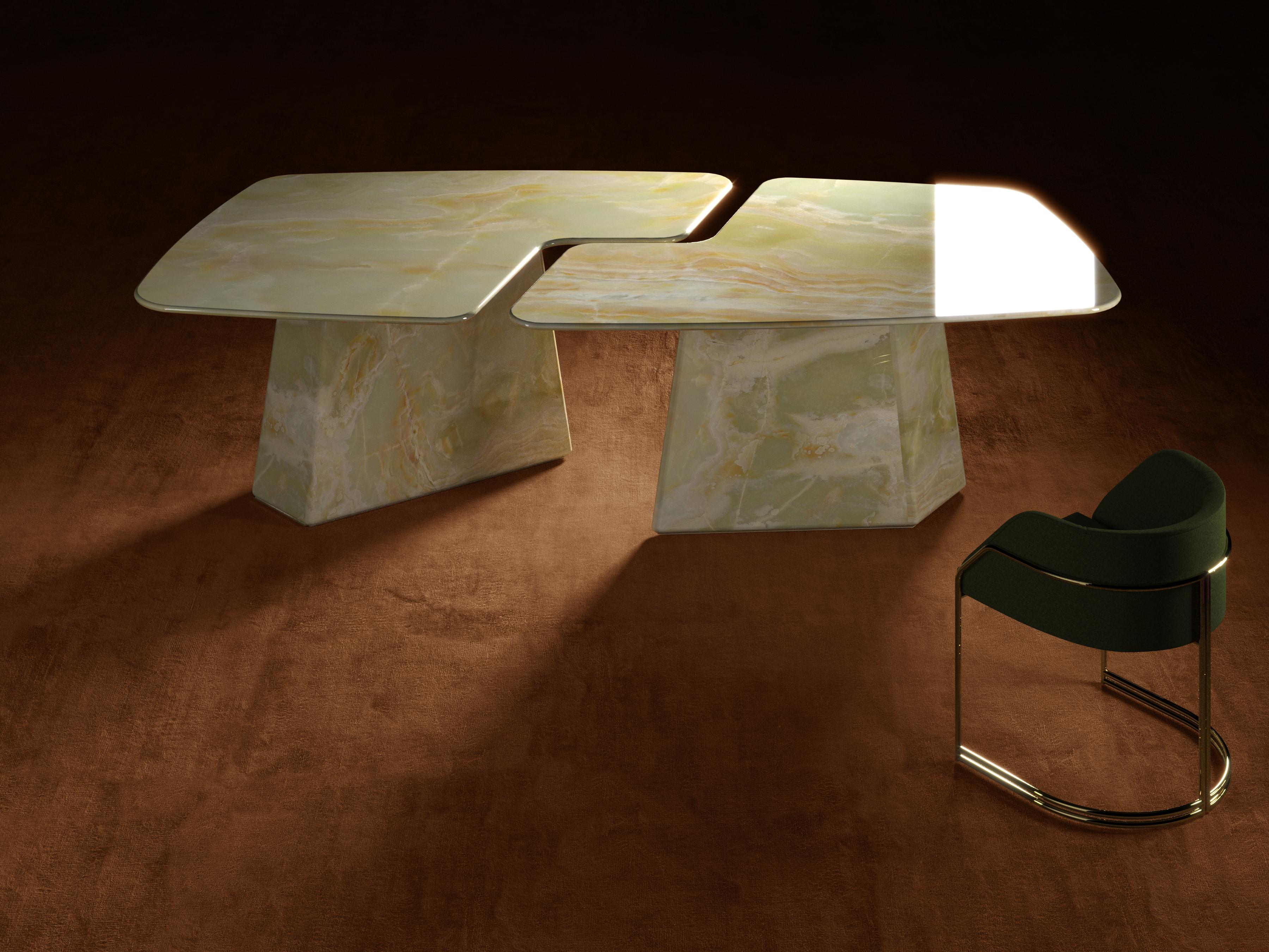 L'Armando Dining Table Green Onyx at 1stDibs | green onyx table, onyx ...