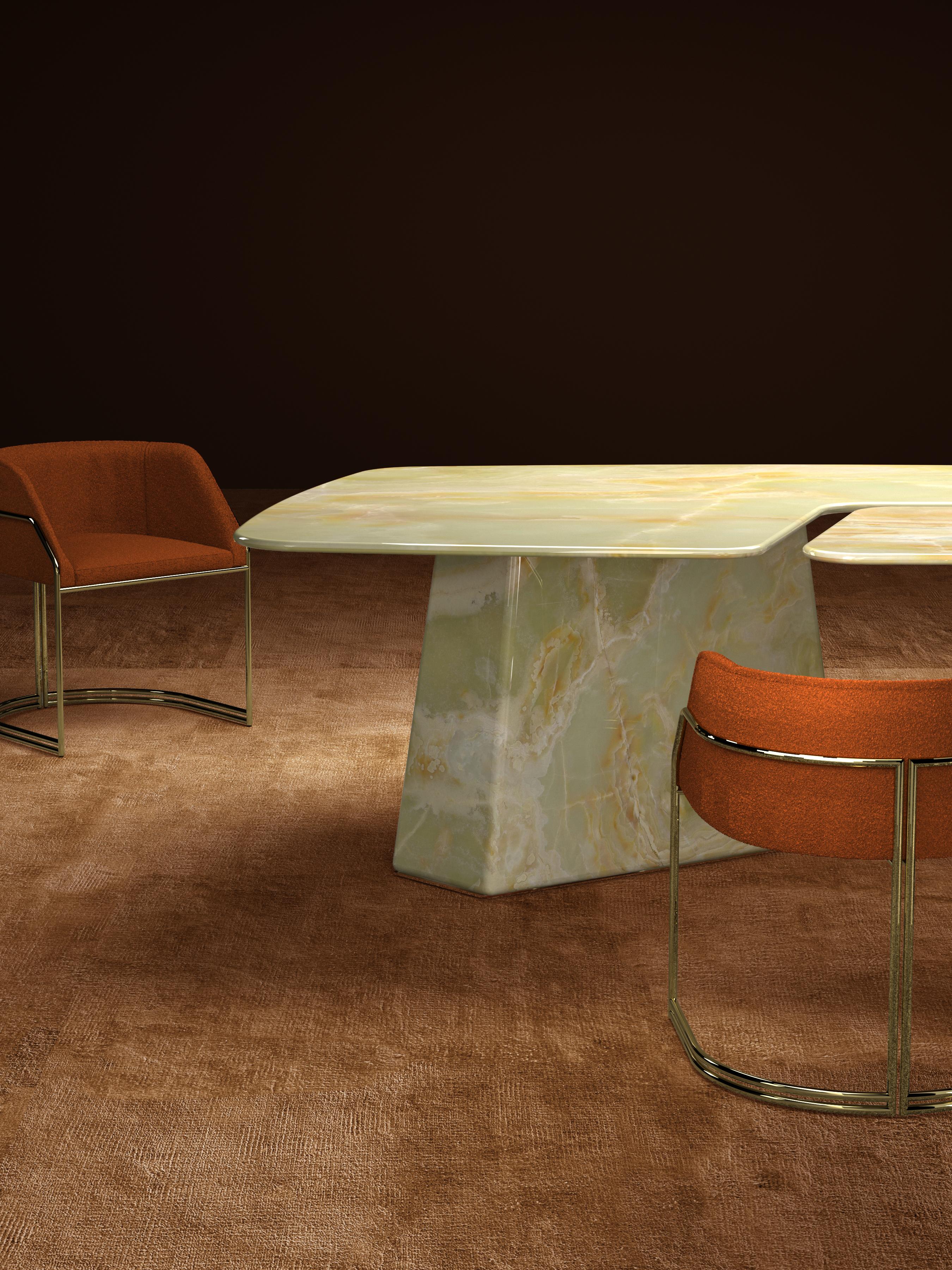 L'Armando Dining Table Green Onyx at 1stDibs | green onyx table, onyx ...