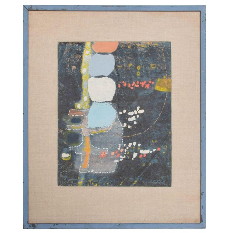Laros Painting Dated 1966 Signed Abstract Expressionism Non Objective ...