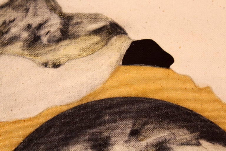 Larry Butcher Cincinnati Dancer Modern Oil Painting on Sculptural ...