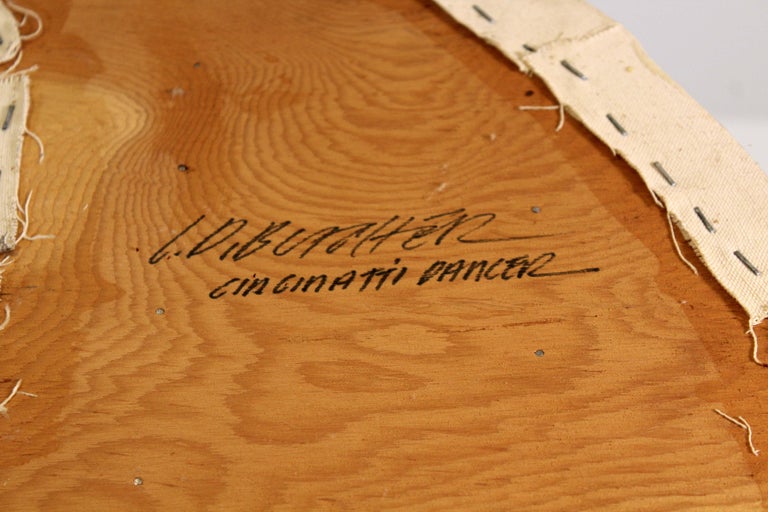 Larry Butcher Cincinnati Dancer Modern Oil Painting on Sculptural ...