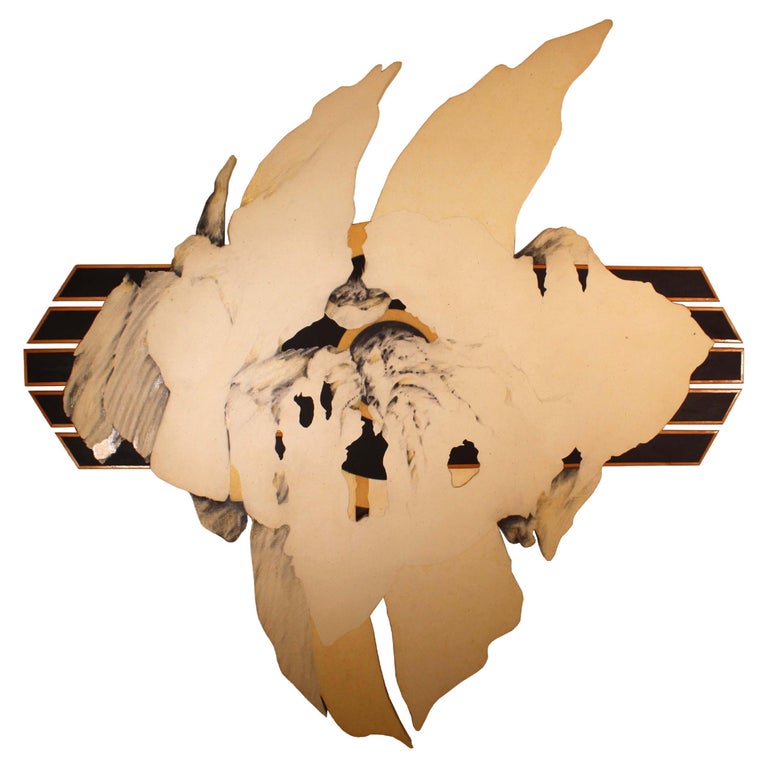 Larry Butcher Cincinnati Dancer Modern Oil Painting on Sculptural ...