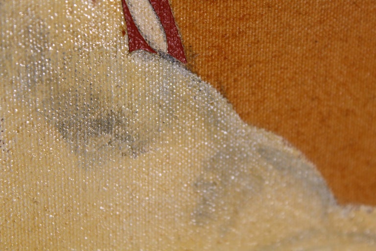 Larry Butcher Cross Progression Modern Oil Painting on Sculptural ...