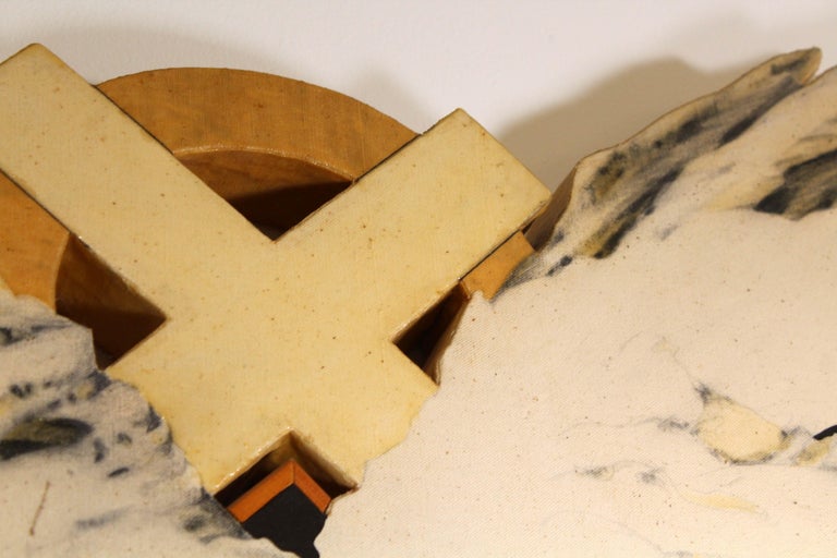 Larry Butcher Cross Up 3-Dimensional Oil Painting on Sculptural Canvas ...