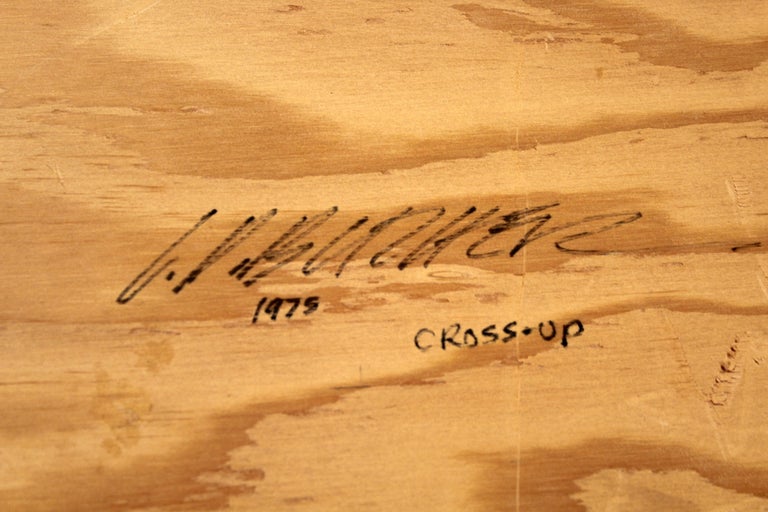 Larry Butcher Cross Up 3-Dimensional Oil Painting on Sculptural Canvas ...