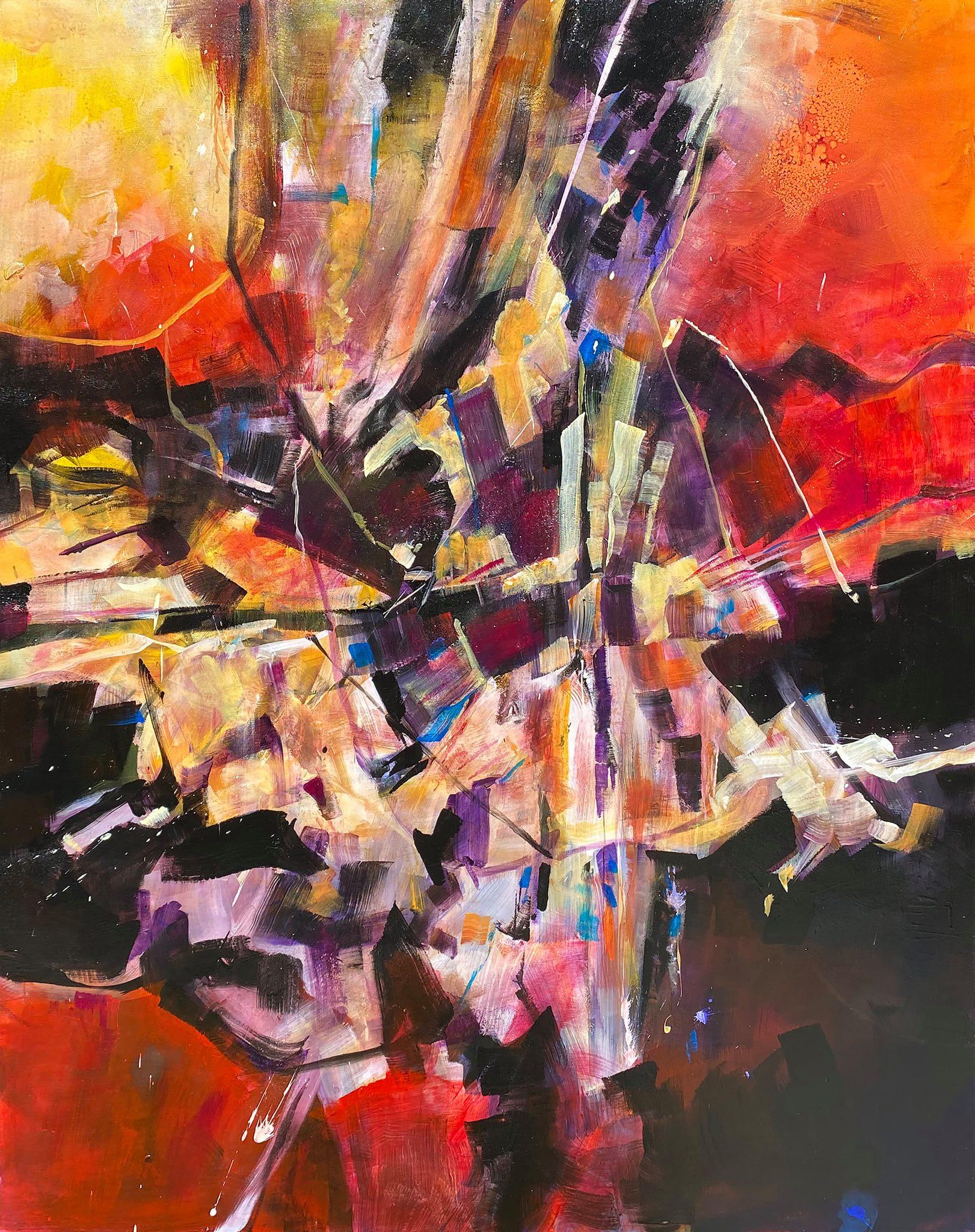 Jean-Francois Pierre - Large French Abstract Oil Painting Beautiful ...