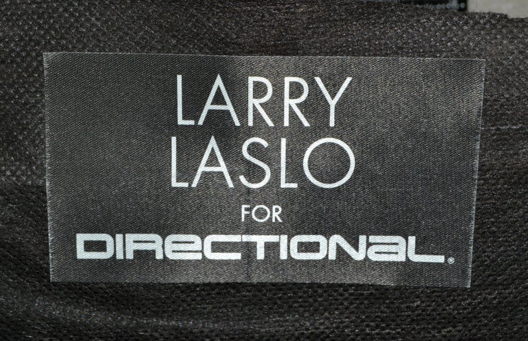 Larry Laslo for Directional Art Deco Oval Beige Bouclé Sofa Golden ...