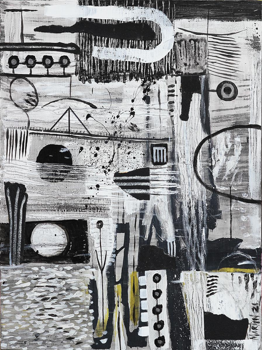 Larry Martin - Abstract Side Profile Portrait of a Women with Flowers ...