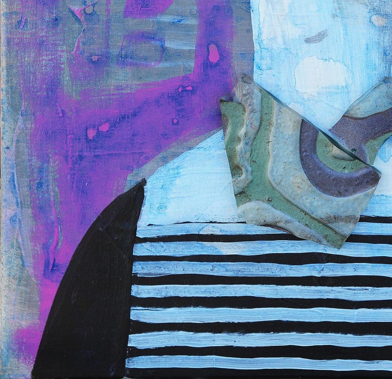 Larry Martin - Contemporary Abstract Blue and Purple Found Object ...