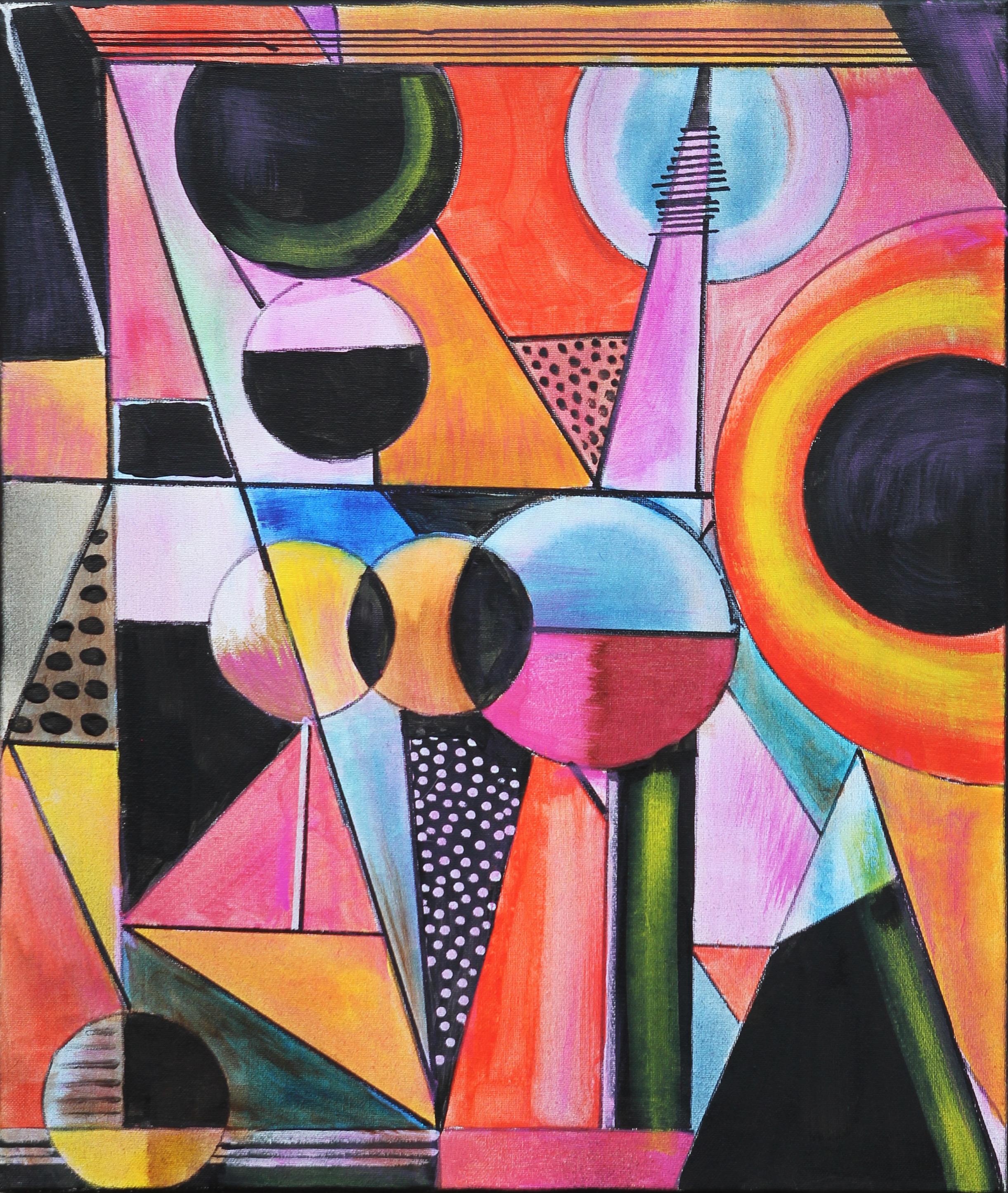 Larry Martin - Abstract Side Profile Portrait of a Women with Flowers ...