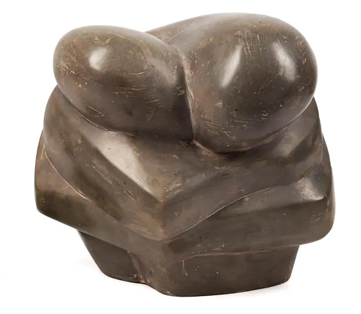 Larry Mohr Modernist Plaster Sculpture of an Embracing Couple, Brancusi ...