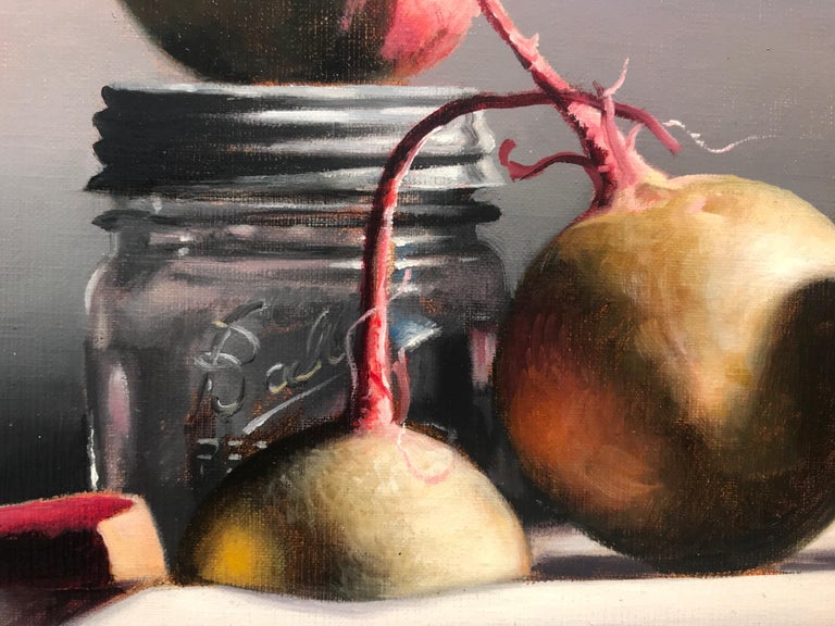 Larry Preston - "Watermelon Radishes" Highly Realistic Small Still Life ...