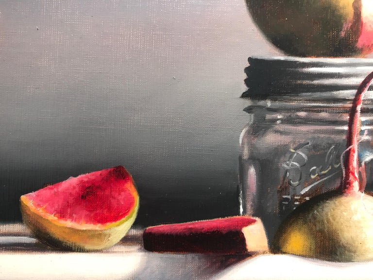 Larry Preston - "Watermelon Radishes" Highly Realistic Small Still Life ...