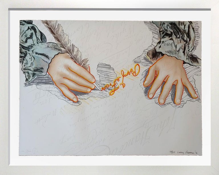 Larry Rivers - "Big B Signs in" 1976 signed Lithograph celebrating the ...