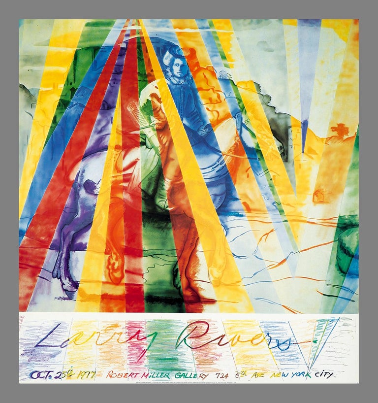 Larry Rivers - 1970s Larry Rivers exhibition poster For Sale at 1stdibs