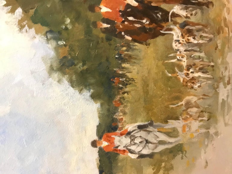 Larry Wheeler - Contemporary, impressionistic Fox Hunt scene by well ...