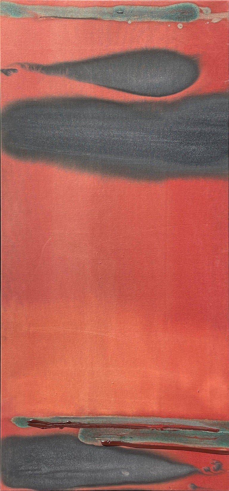 Larry Zox - "Horse Tone Red," Larry Zox, Red and Black Abstract ...