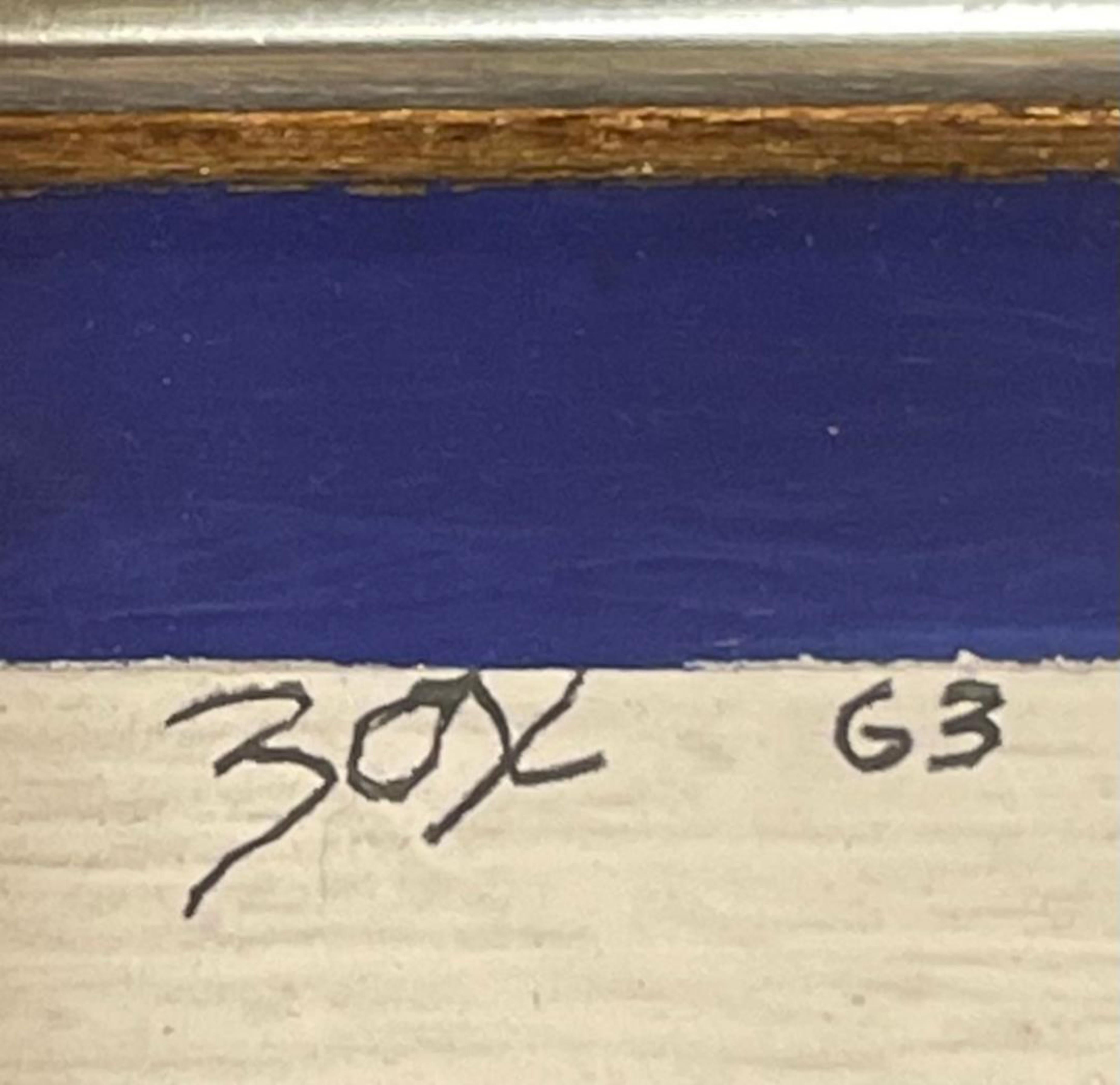 Larry Zox - Red, White and Blue (unique 1960s painting signed twice by ...