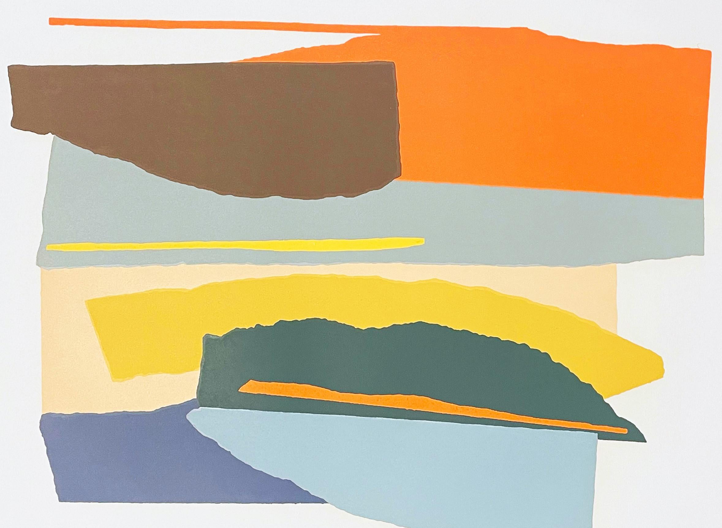 Larry Zox - Larry Zox, Sounds Cut I, Abstract Expressionist Print For ...