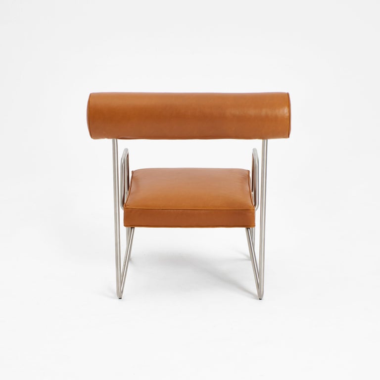 Larry's Lounge Chair in Tan Leather For Sale at 1stDibs