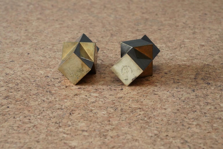 Lars Åkesson, Small Candlesticks, Brass, Vallonmässing, Sweden, 1982 at ...