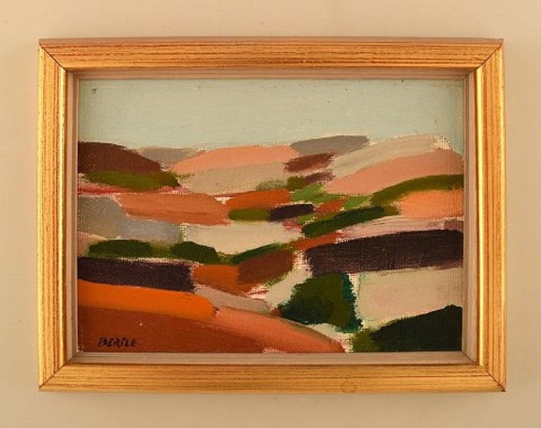 Lars Bertle Swedish Artist Oil on Plate, "Bohuslän", Modernist ...