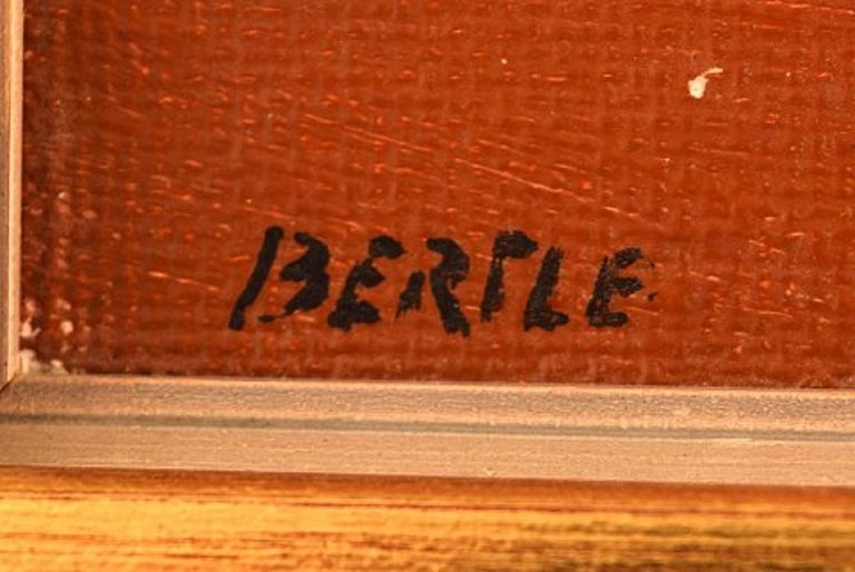 Lars Bertle Swedish Artist Oil on Plate, "Bohuslän", Modernist ...