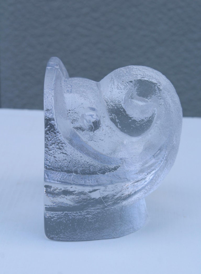 Lars Hellsten for Orreford Glass Elephant Bookends For Sale at 1stDibs
