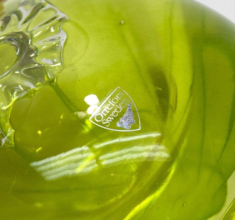 Lars Hellsten Orrefors Sweden Expo Art Glass Vase Signed For Sale at ...