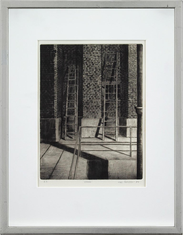 Lars Hoffsten - Lars Hoffsten, Ladders, Etching For Sale at 1stDibs