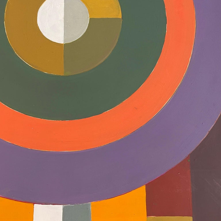 Larue Storm - Large Storm Op-Art Geometric Oil Painting on Board ...