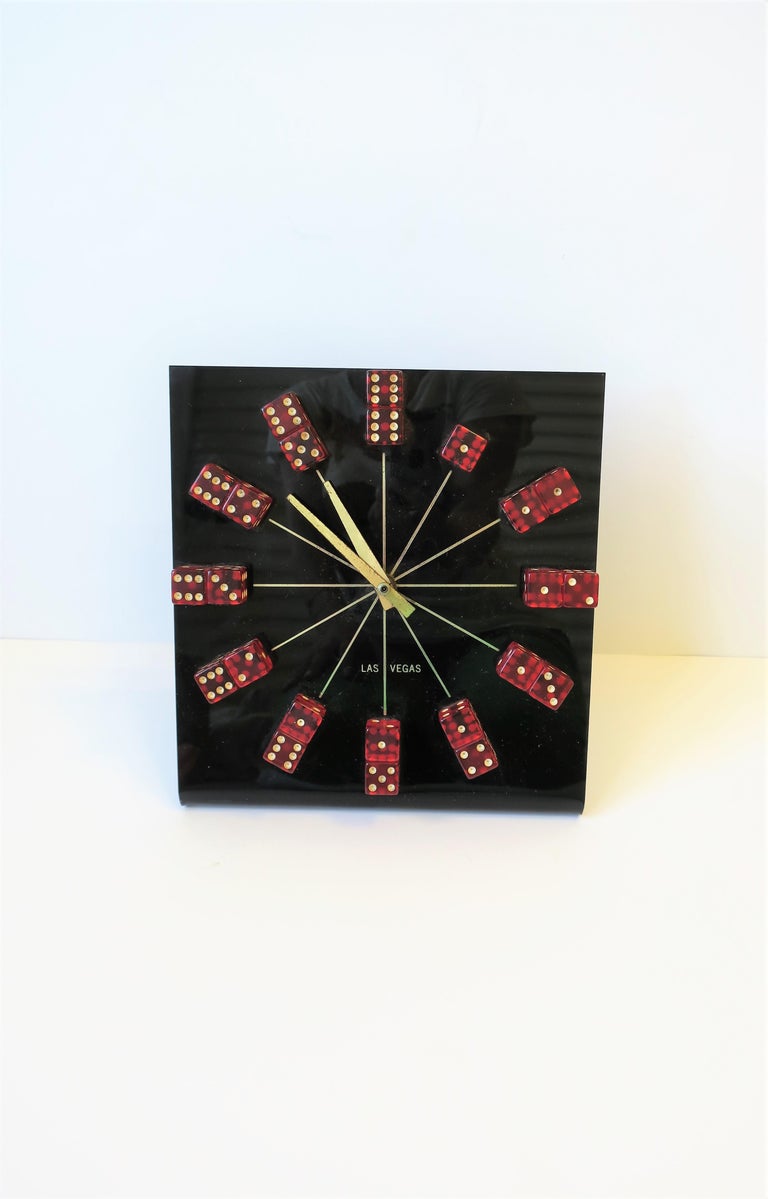 Las Vegas Acrylic Clock For Sale at 1stDibs | las vegas dice clock