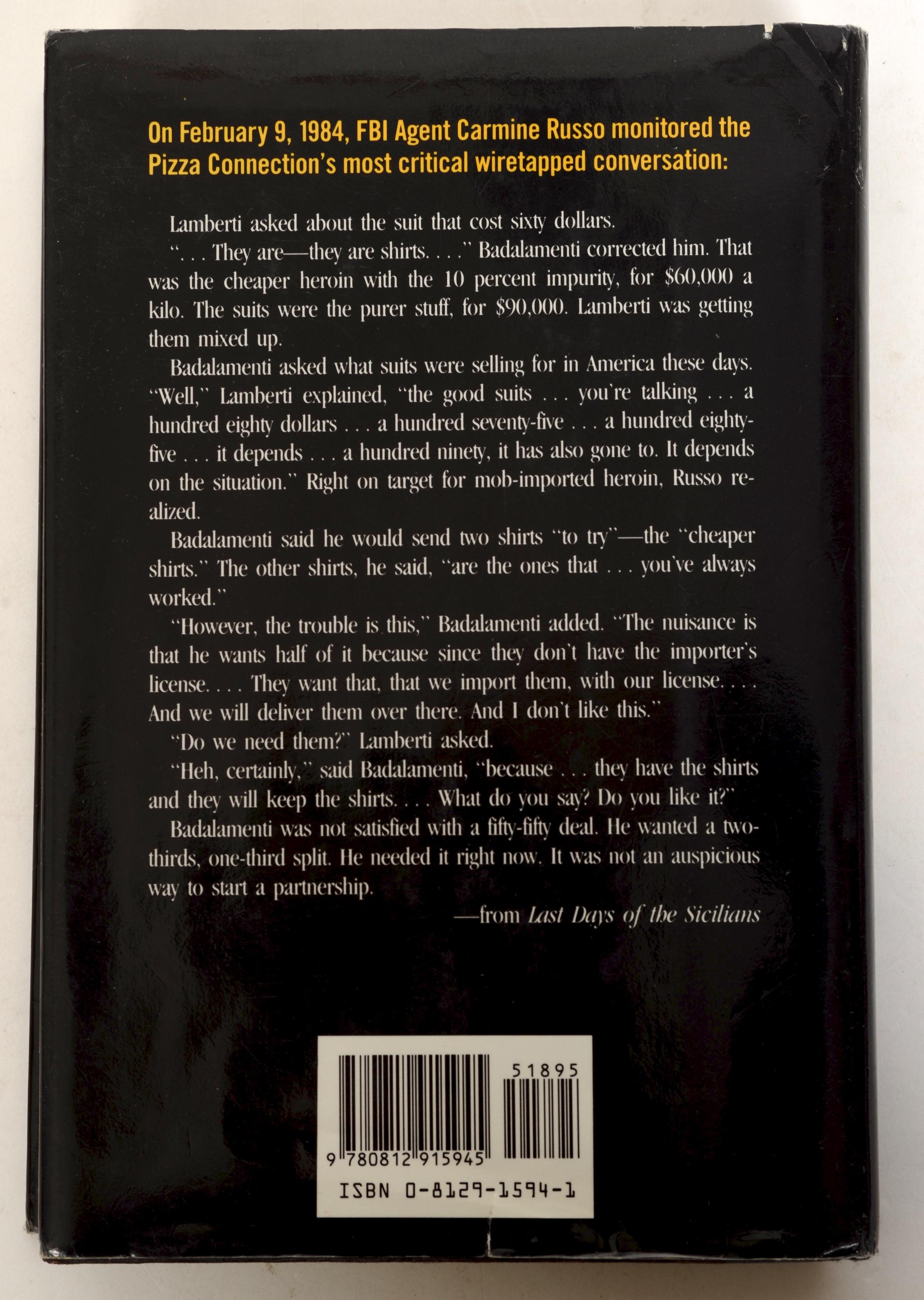 Last Days of the Sicilians by Ralph Blumenthal, Stated First Edition at ...