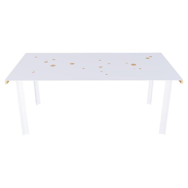 Lastra Lacquered White Dining Table For Sale at 1stDibs