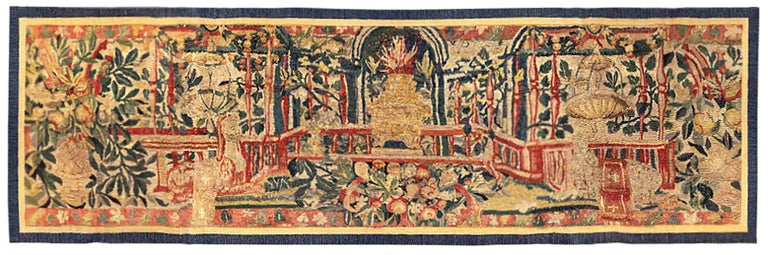 Late 16th Century Brussels Historical Tapestry, Horizontal, Flowers and ...