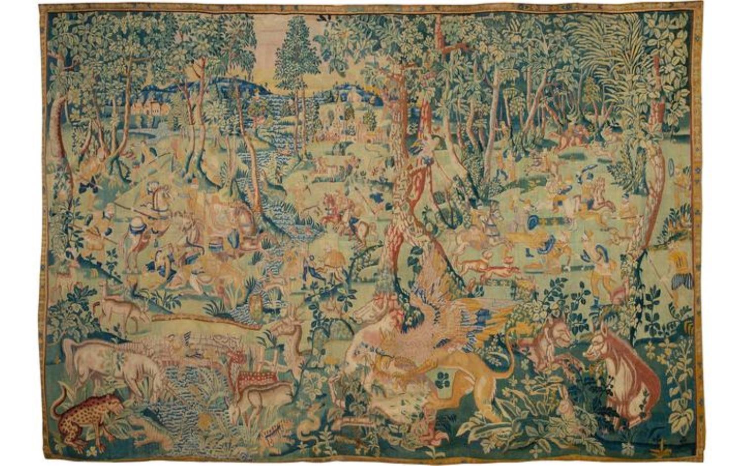 16th Century Spanish Ophrey with Metallic Thread and Deep Red Velvet ...