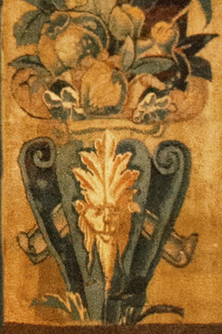 Late 16th Century Flemish Historical Tapestry, with Flowers, Vertically ...