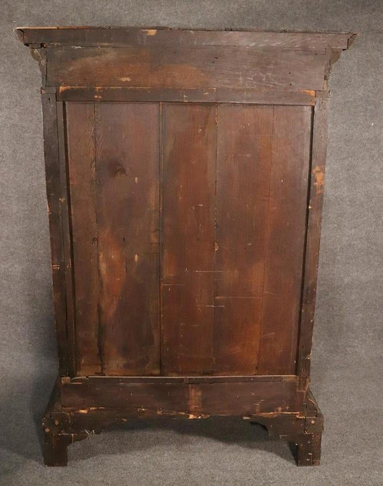 Italian Carved Oak Figural China Cabinet Vitrine Bookcase, Late 1700s ...